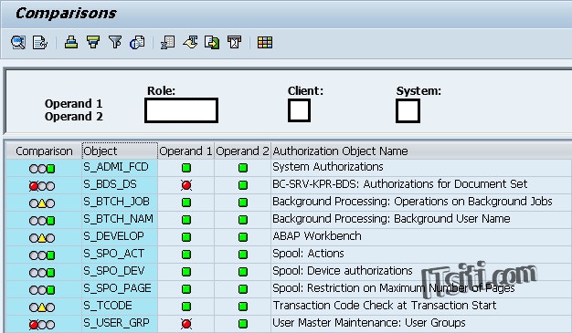 How To Compare Sap Roles Between 2 Systems